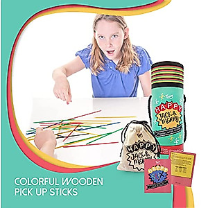 Vintage Metal Jacks Game with Ball - Pick Up Sticks and Metal Jax Game, Travel-Friendly Kids Jacks Game, Giant Game Jax with Dice,Pouch and Instructions, Great Gifts by Happy Jack & Merry