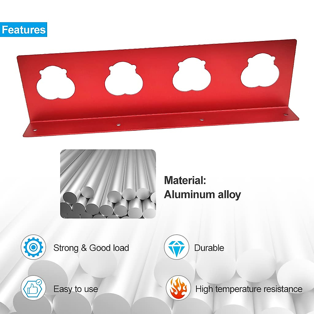 JEEJINYAN 2Pcs Battery Holder for Milwaukee M12 Battery, Storage Tools for Milwaukee Battery, Four as a Group Milwaukee Battery Holder, Red (Red)