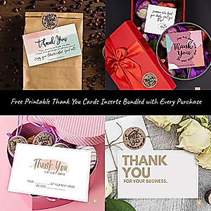 Thank You Stickers Roll of 1000 1.5 Inch 8 Designs Thank You Sticker Small Business Thank You Stickers Pink Thank You Stickers for Packaging Stickers Thank You Large Thank You Stickers