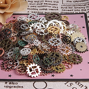 Opexicos 200Pcs Vintage Mixed Mechanical Cogs & Gears DIY Steampunk Pendant Jewelry Craft