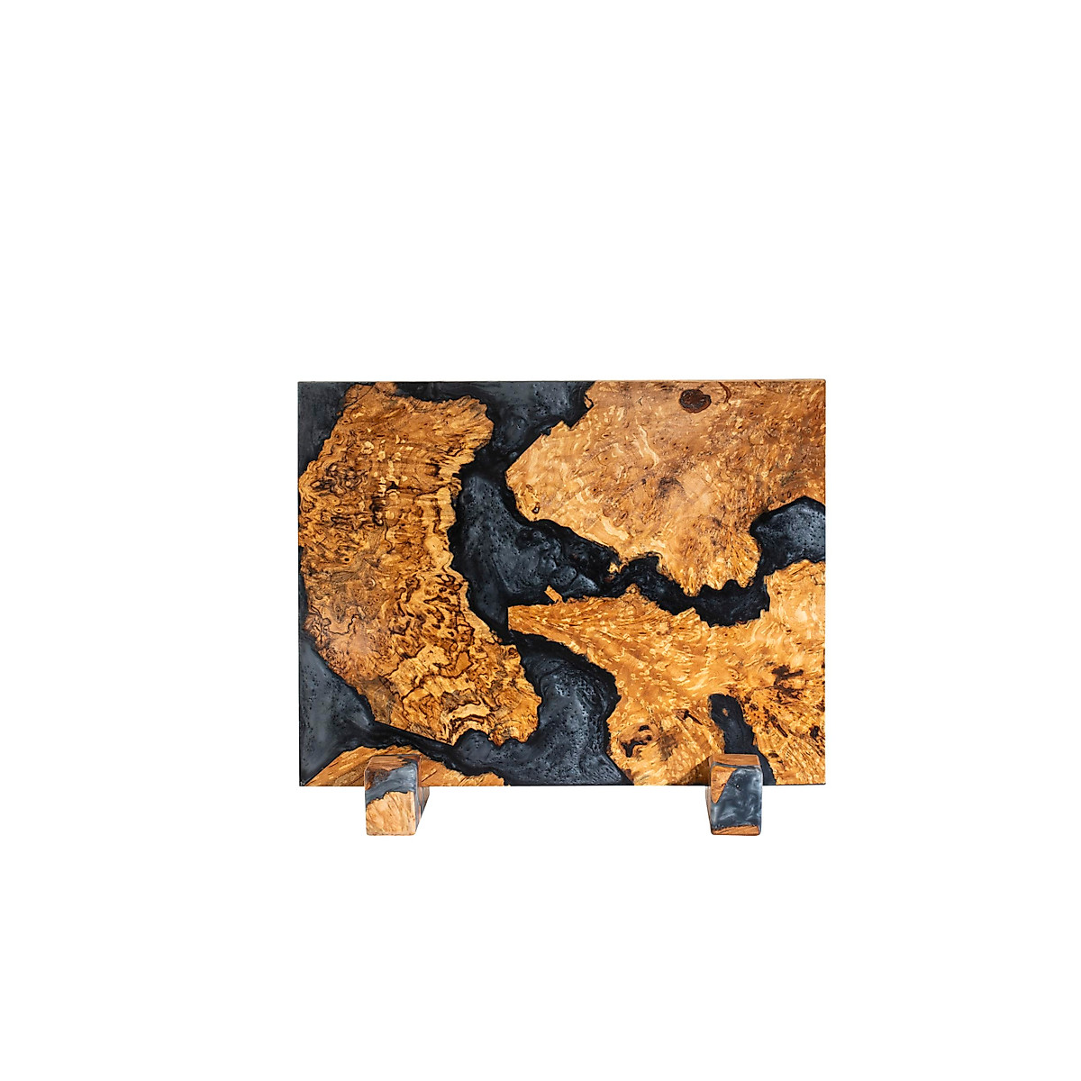 Magnetic Knife Block Without Knives - Magnetic Knife Holder | Magnetic Knife Block for Kitchen Counter| Wooden Block Knife Holder | Kitchen Knife Magnetic Holder | Magnet Knife Block (Smoky Black)