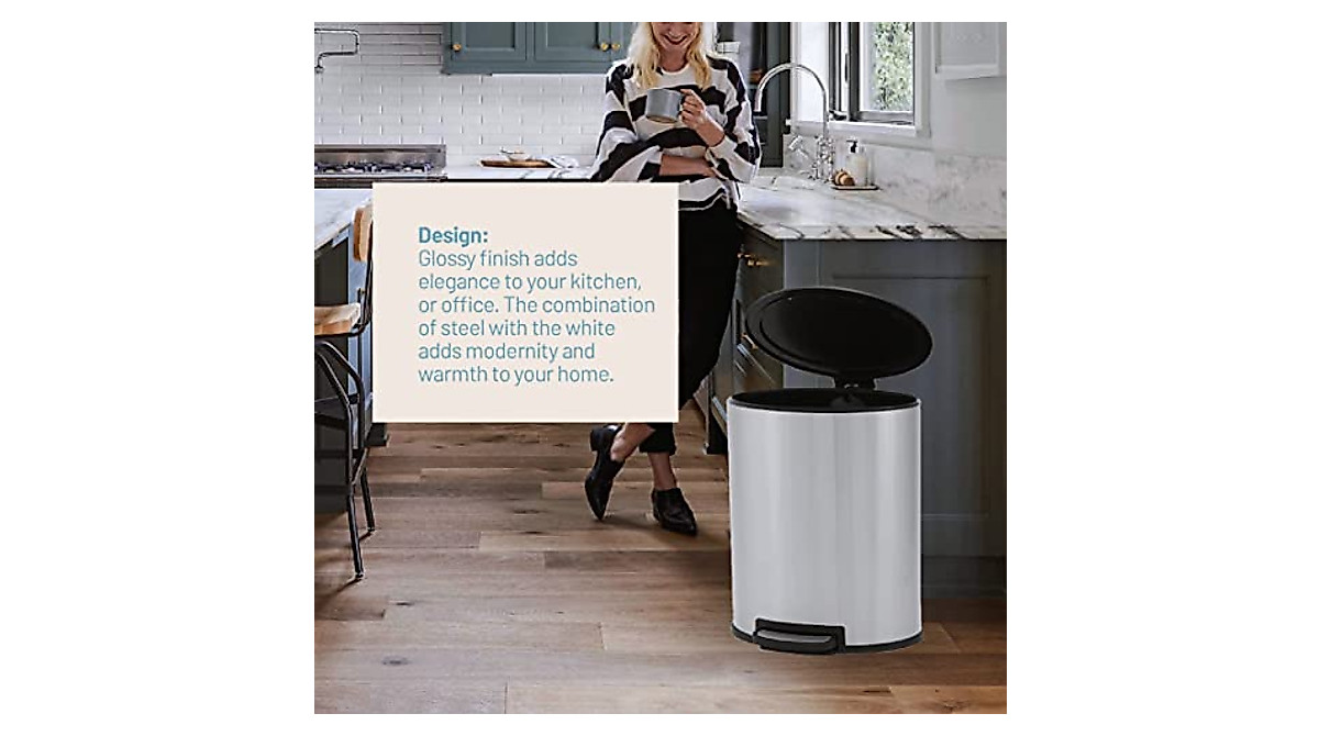 AWENN Touchless Kitchen Trash Can - Stylish & Functional