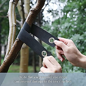 Liliantus Tree Stakes Kit, Anchor Tree Support Strap with Stakes for Garden Plant