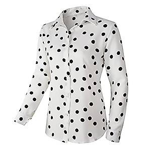 Beninos Women's Casual Blouses Long Sleeve Button Down Shirt (206388, M)