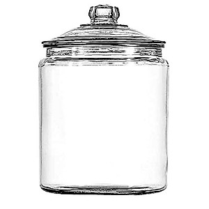 Anchor Hocking 2 Gallon Heritage Hill Glass Jar with Lid (2 piece, all glass, dishwasher safe)