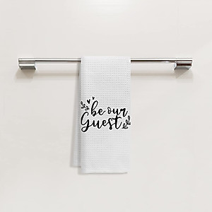 Voatok Be Our Guest Towels Hand Towels for Bathroom,Home Decoration for Guest Room,Funny Housewarming Towels Kitchen Tea Dish Towels,Guest Room Welcome Gifts for House Guests,Wedding Hotel Guests