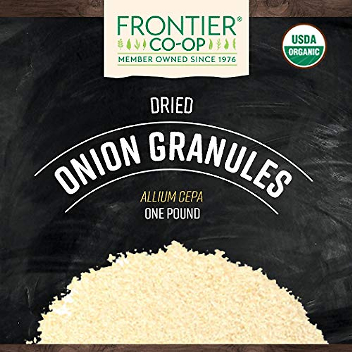 Frontier Co-op Organic White Onion Granules 1lb - Granulated Onion Powder, Bulk 16oz Bag - For Wholesale Restaurant Supply or Jar/Shaker Refill