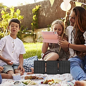 FlexSolar 20W Portable Solar Panel,ETFE Foldable Solar Panel Charger with QC3.0 (18W), DC Port,IP67 Waterproof Monocrystalline Outdoor Solar Panel for Smartphone Headphone,Camping