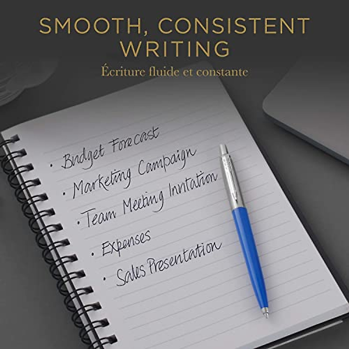 Parker QUINKflow Ballpoint Pen Ink Refill, Medium Tip, Black