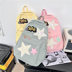 Cute Women'S Backpack, Kawaii Y2k Design, Fashionable And Colorful Harajuku Hiking Backpack, Aesthetic Backpack (green)
