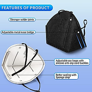 mystcare KN95 Face Mask 50 Pack (Black)