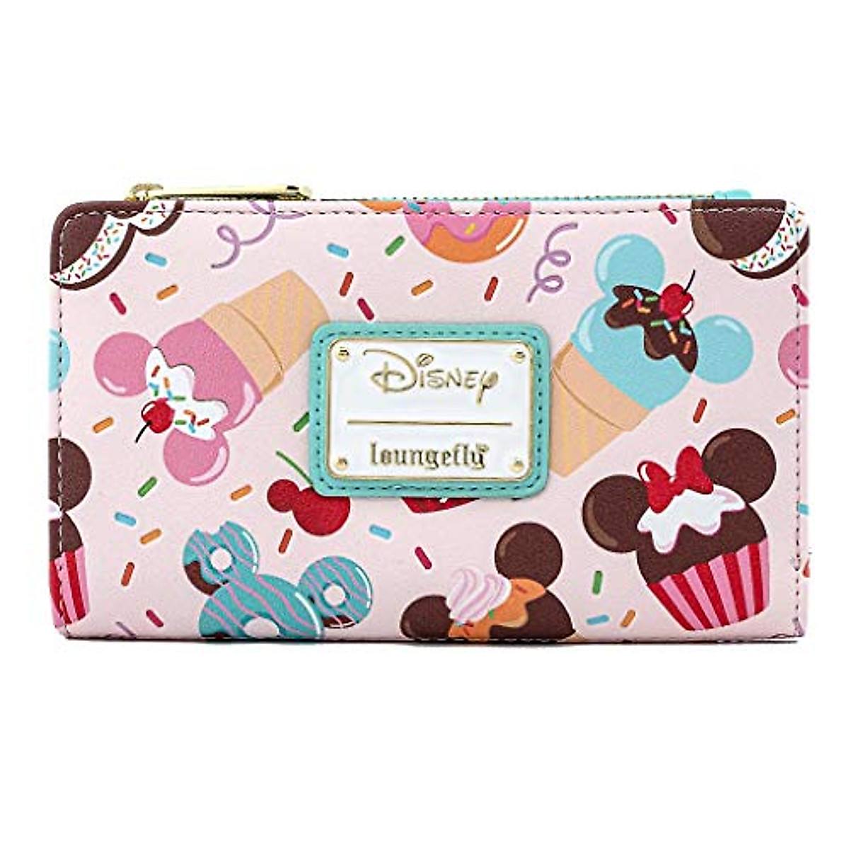 Loungefly Disney Mickey and Minnie Mouse Sweets Flap Wallet