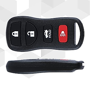 4Btn Car Keyless Entry Compatible fits 03-2009 Nissan 350Z Quest/02-2006 Altima Maxima Murano/Armada Sentra Versa/ Infiniti QX56 FX35 EX35 G35 (KBRASTU15) 2 Pack