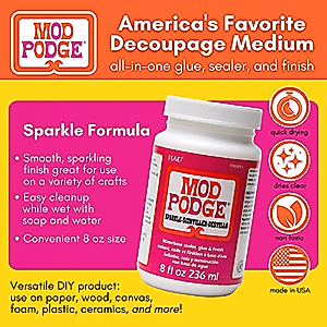 Mod Podge Waterbase Sealer, Glue and Finish (8-Ounce), CS11211 Sparkle