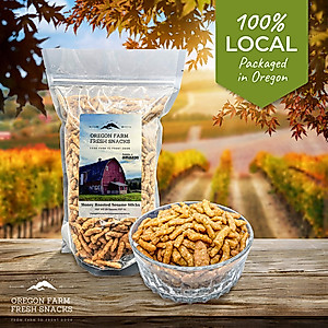 Oregon Farm Fresh Snacks Honey Roasted Sesame Sticks - Local Honey Roasted Sesame Sticks - Delicious & Fresh Snacks - Enjoy The Perfect Mix of Sweet & Salty (26 oz)