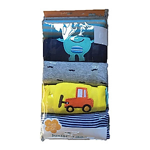 Monvecle Baby Boy 5pcs Pack Newborn to Toddler Cotton Long Cartoon Pants Gift Set 24M