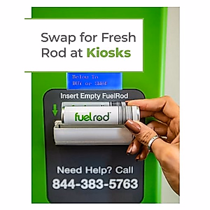 FuelRod Portable Charger Kit - Pack of 2 - Includes All Cables & Adapters Compatible with All Tablets & Smart Phones, Rechargeable Backup Power Bank, Swap for Charged Rod at Kiosk