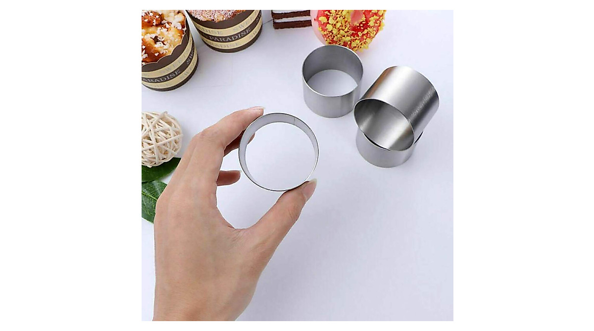 Goeielewe 5Pcs Mini Cake Rings - Perfect for Baking