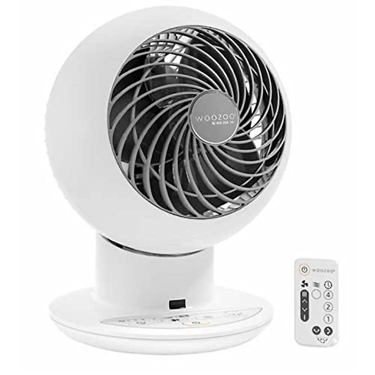 IRIS USA, Woozoo SC15T, Remote Controlled Compact Globe Oscillating Circulating Fan, White, 1 Pack