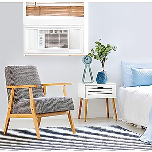 Keystone 8,000 BTU Window Mounted Air Conditioner & Dehumidifier with Smart Remote Control - Quiet Window AC Unit for Apartment, Living Room, Bathroom & Small-Medium Rooms up to 350 Sq.Ft.