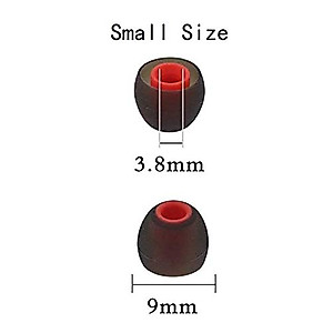 Small Replacement Silicone Eartips Eargels Earbuds Ear Tips Compatible with Senso, Zeus, Otium, Hussar, Sony MDR, Tozo, Mpow Headphones & Earphones (Small - 5 Pairs)