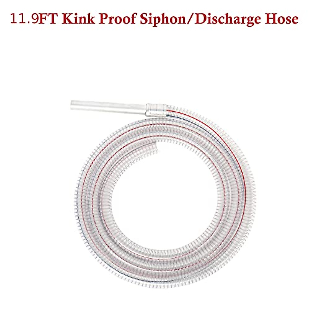 TUFFIOM 35 Gallon Portable Gas Caddy w/ Wheels & 11.9ft Hose, Fuel Transfer Storage Tank Gasoline Diesel Can Reversible Rotary Hand Siphon Pump, for ATV Car Mowers Tractor Boat Motorcycle(Red)