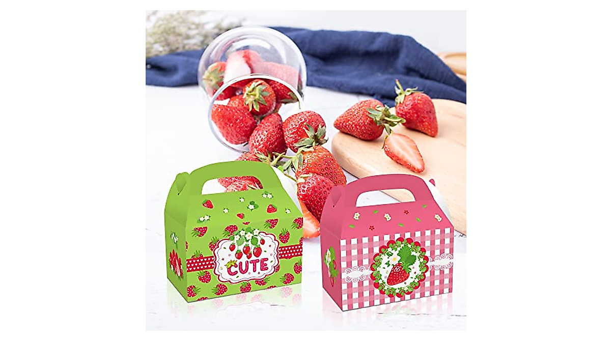 NA 12 Pack Fruit Strawberry Party Favor Boxes for Gifts & Treats