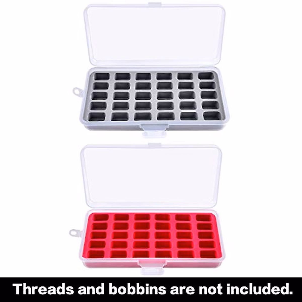 Bobbin Holder Storage Case Sewing Box Thread Organizer Holds 60pcs Bobbins for Brother Sewing Machine- 2pack(Box Only)