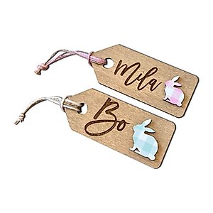 Easter Basket Tag, Personalized Easter Place Card Name Tag, Easter Basket Name Charm, Easter Decor, Easter Basket Filler, Personalized Gifts (Style One)