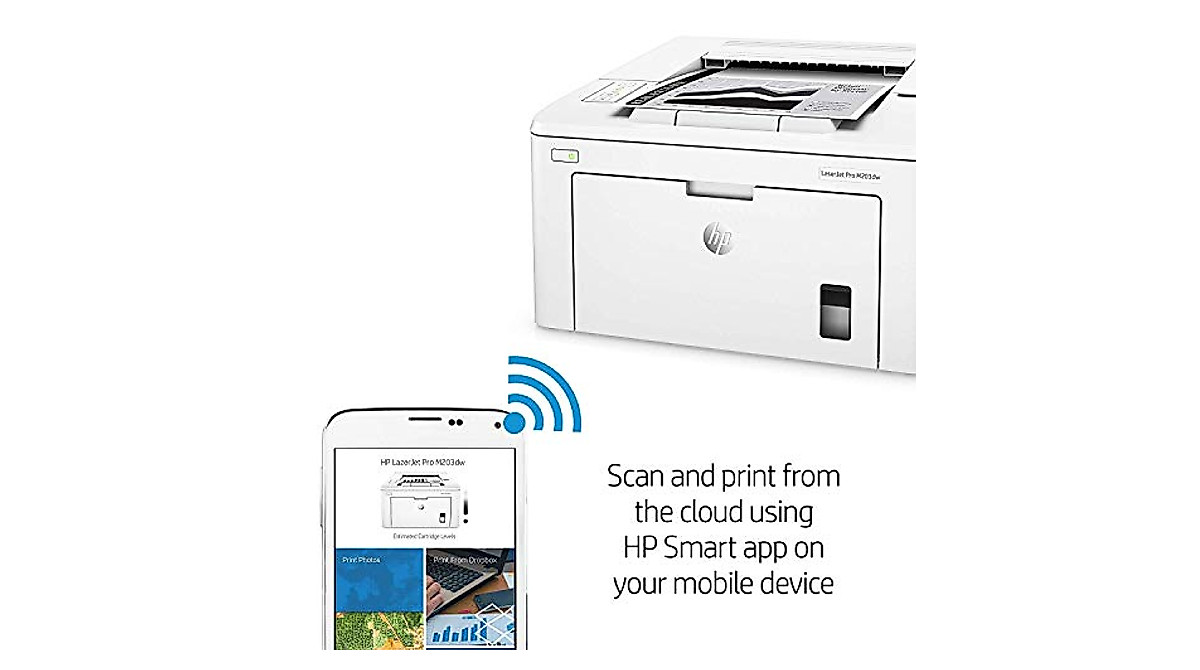 HP LaserJet Pro M203dw Printer - Wireless Monochrome Laser for Small ...