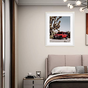 skyDrama 20x24 Picture Frame White PS Material, Display 16x20 Photo without Mat or 20x24 Poster with Mat, Light Weight High Transparent 20by24 Frame for Wall - 20"x24"/White/1Pack