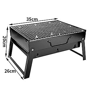 GEEKLLS Charcoal grills Barbecue Grill Outdoor Foldable Charcoal Portable Mini Grill Wood BBQ Stove For Home Garden Camping Picnic Party Beach