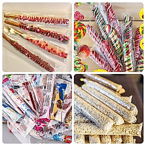 FVOLREM 220 Pcs Self Sealing Cellophane Bags, 2x10 Inches Clear Resealable Packaging Bags for Cookies, Candy, Treats, and Small Products