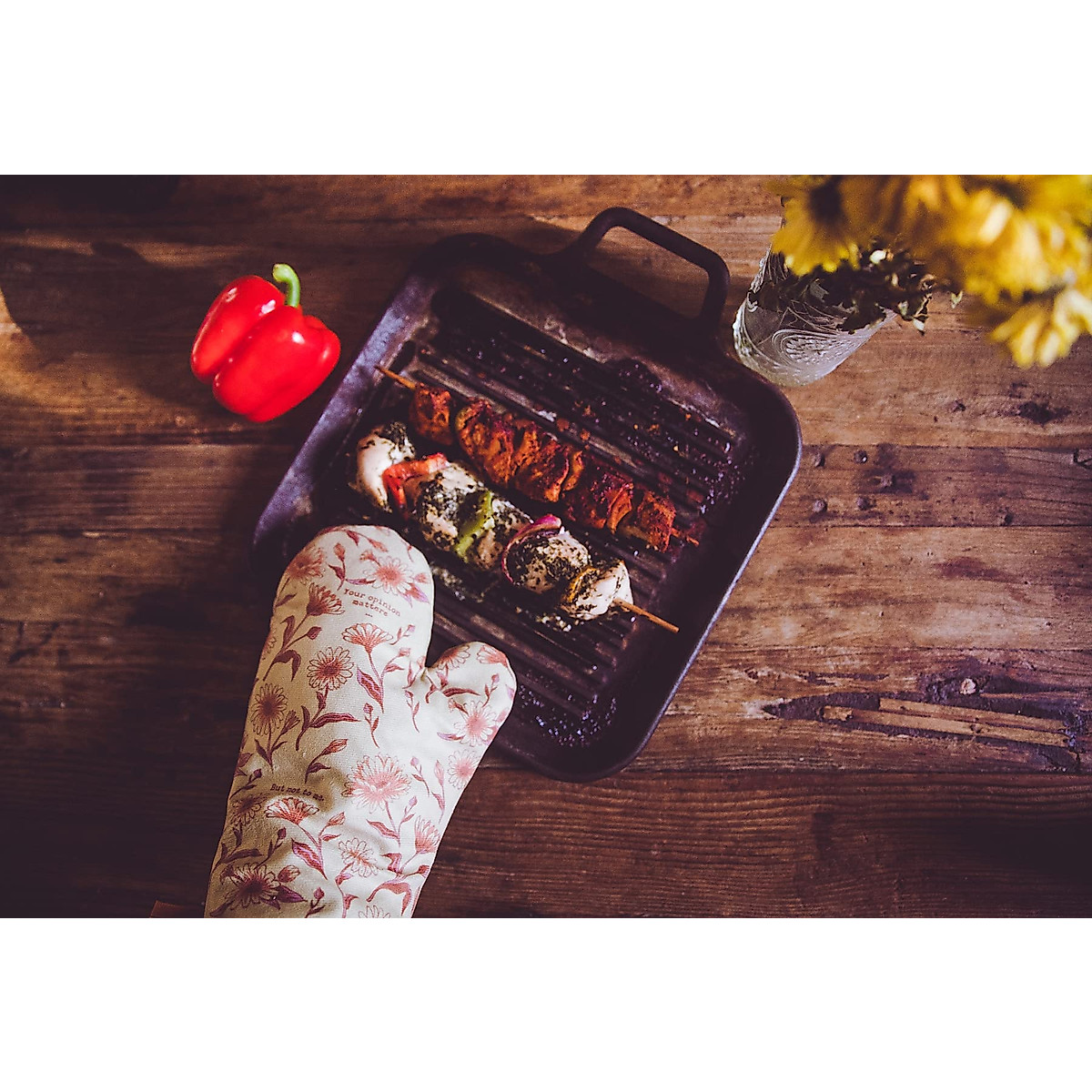 Your Opinion Matters But Not to Me Funny Oven Mitt Cooking Sarcastic Kitchen Accessories Funny Graphic Kitchenwear Funny Food Novelty Cookware Yellow Oven Mitt