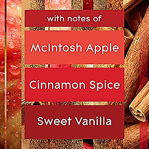 Glade Candle Apple Cinnamon, Fragrance Candle Infused with Essential Oils, Air Freshener Candle, 3-Wick Candle, 6.8 Oz, 3 Count