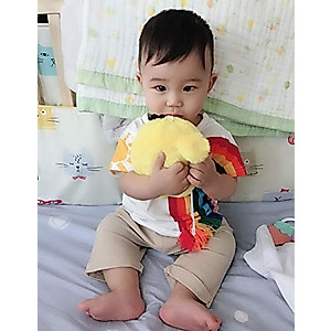 Toddler Kids Baby Boy Girl Short Sleeve Tassel Rainbow T-Shirt Striped Summer Casual Tops (White, 4-5T)