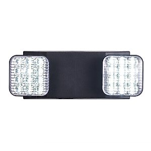 CM MZY Black Emergency Lights with Battery Backup,Commercial Emergency Light,Two Adjustable LED Light Head Emergency Lighting Fixtures,120-277V AC, UL Certified 1PCS