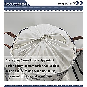 Sanjiaofen Kids Laundry Hamper,Canvas Shark Hamper Collapsible Boys Storage Basket Waterproof Toy Organizer Bin for Room Decor,Bedroom, Toys Bins,Clothes Hamper(Sharks)