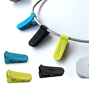 Headphones Cable Headset Cord Wire Line Clip Clamp Holder Organizer for Bose SoundSport Wireless Headphones (Black)