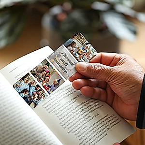 MOTICIUS Personalised Photo Bookmark, Picture Bookmark with Tassel Custom Engraved Photo Color Picture Bookmark for Girlfriend Boyfriend Teacher Family Pets Birthdays Christmas Valentine's Day Gift