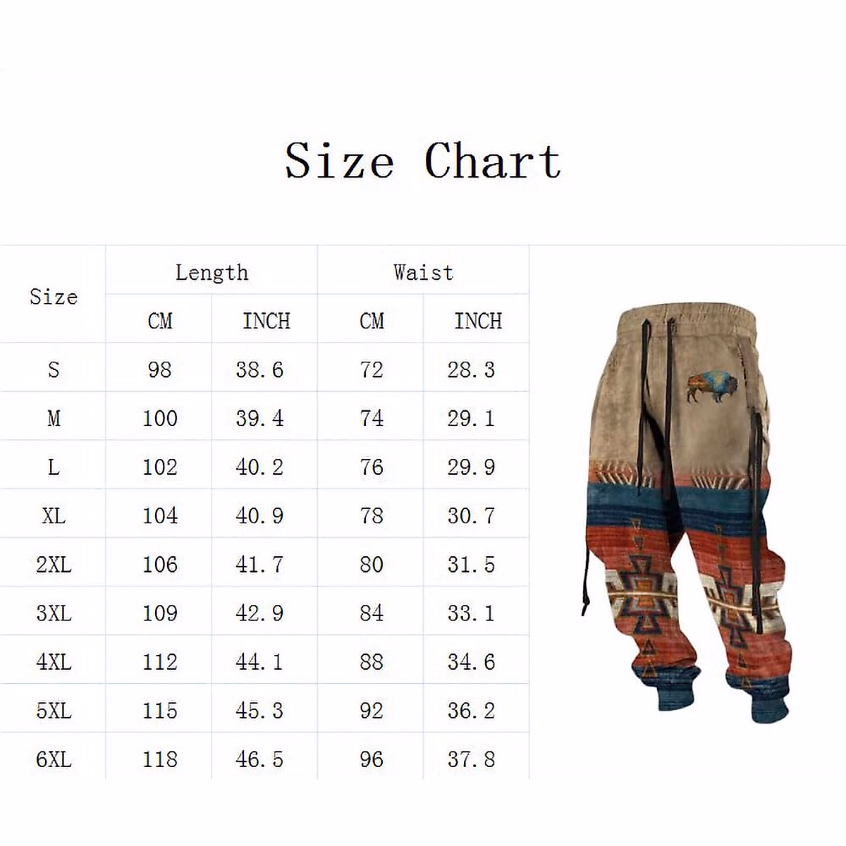 PORCLAY Aztec Geometry Pattern Men's Sweatpants Lightweight Fun Jogging Pants with Elastic Waistband Great for Sports Blue XL