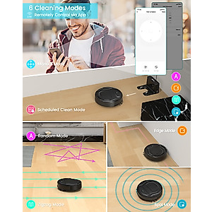 Lefant Robot Vacuum Cleaner with 2200Pa,Featured Carpet Boost,Tangle-Free,Ultra Slim,Self-Charging Robotic Vacuum,Wi-Fi/App/Alexa,120mins Runtime,Ideal for Pet Hair,Hard Floor and Carpet M210-Pro