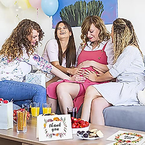 Thank You Cards with Envelopes, 36 Pack Floral Thank You Notes with 36 Envelopes 6 Sticker Sheets By Feela, Blank Inside Cards for Baby Bridal Shower Wedding Graduation