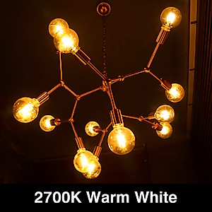 SHINESTAR 8-Pack G25 Globe Light Bulbs, Warm White 2700K, Dimmable, E26 LED Bulb 60 watt Equivalent, Vintage Light Bulbs for Vanity Mirror