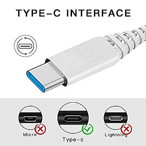 USB C Charger Cable 10-FT 2Pack Cord for Samsung Galaxy A20 A21 A01 A32 A42 A53 A54 5G A03S S9 Plus S9+,Tab A 10.1 8.0 2019/10.5 2018,S22 Plus Ultra,Tab S6 S5e S4 S3,A20E A30,Fast Charge Charging Wire