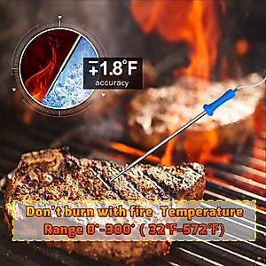 Cloud BBQ 500FT Digital Meat Thermometer Wireless Thermometer with Multy Probes Bluetooth Thermometer Kitchen Thermometer for Smoker Grilling Oven (FS-51)