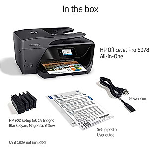 HP OfficeJet Pro 6978 All-in-One Wireless Color Printer, HP Instant Ink, Works with Alexa (T0F29A)