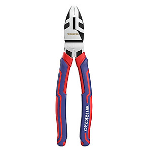 WORKPRO 8-Inch Linesman Pliers in CRV Steel for Twisting and Cutting Wires, Clamping Screws