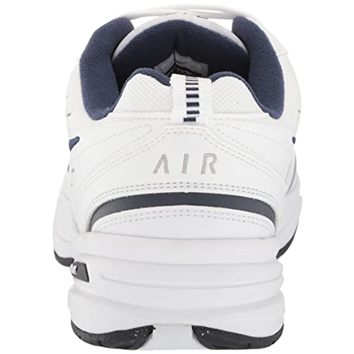 Nike Men's NIKE AIR MONARCH IV (4E) RUNNING SHOES -12; White / Metallic Silver-Midnight Navy