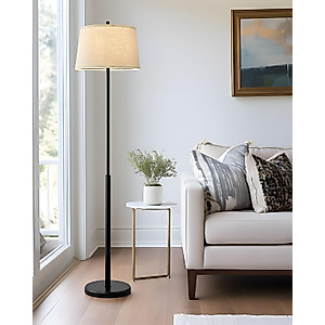 Oneach 61.75" Arch Floor Lamp for Living Room LED Tall Standing Light Black